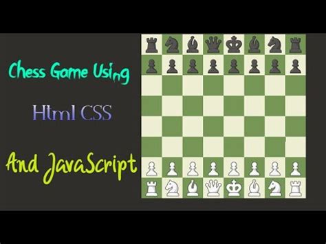 Chess Game Using Html CSS And JavaScript - YouTube