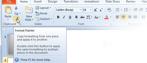 Useful Tip Use Format Painter To Apply The Same Formatting To Multiple Places