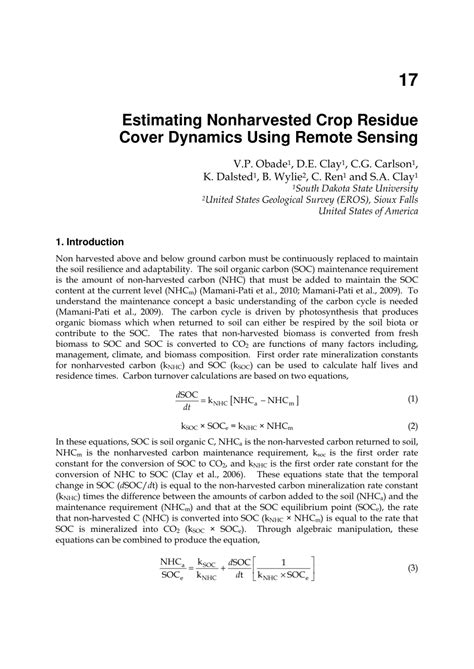 Pdf The Principles And Applications Of Using Remote Sensing For Assessing Biomass And Carbon