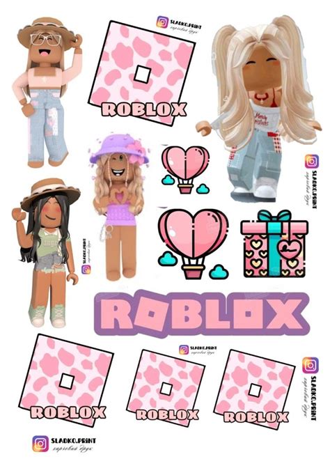 Вафельна картинка Роблокс для дівчинки Roblox Roblox Birthday Cake Roblox