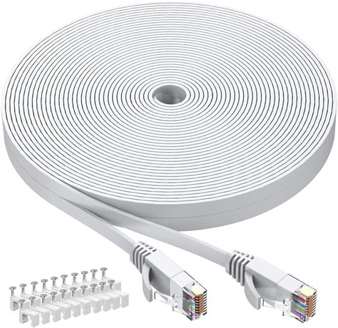 20m Cat6 Ethernet Cable Long Internet Cables High Speed Patch Cord Flat Design 1gbps For 250mhz 20m Cat6 Ethernet Cable Long Internet Cables High Speed Patch Cord Flat Design 1gbps For 250mhz