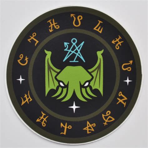 Cthulhu Runes Sticker Metal The Brand