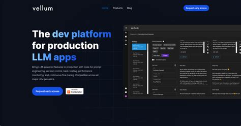 Home Vellum Dev Platform For LLM Apps
