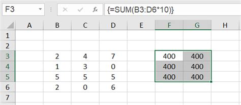 EXCEL Tutorial Array Formulas