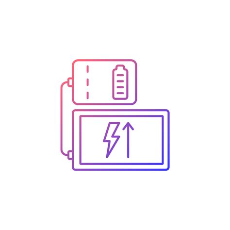 powerbank for tablet gradient linear vector manual label icon 3485166