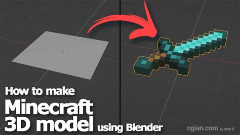Minecraft Sword 3d Model Using Blender Free Download
