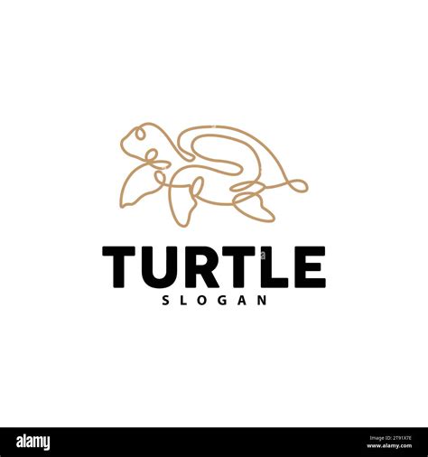 Turtle Logo Ocean Animal Vector Simple Minimalist Design Symbol