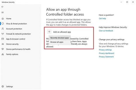 How To Allow Apps Blocked By Ransomware Protection On Windows October Update Windows