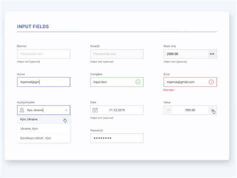 Ui Components V10 Input Fields Free By Vadim On Dribbble