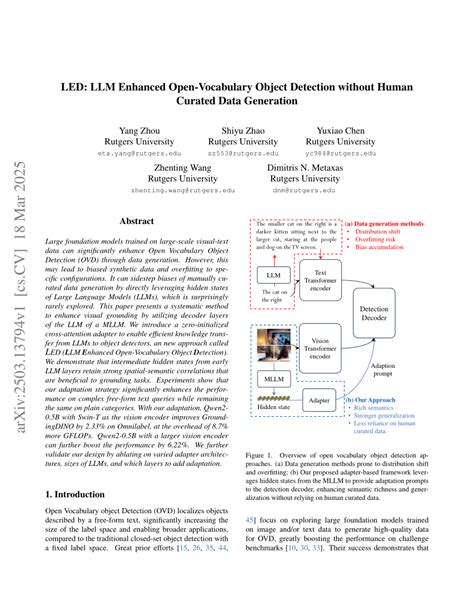 Pdf Led Llm Enhanced Open Vocabulary Object Detection Without Human Curated Data Generation