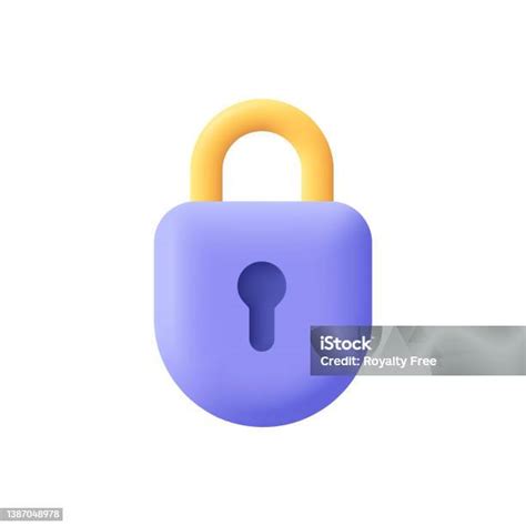 자물쇠 자물쇠 보안 안전 암호화 보호 개인 정보 보호 개념 3d 벡터 아이콘입니다 만화 최소한의 스타일 3차원 형태에 대한 스톡 벡터 아트 및 기타 이미지 Istock