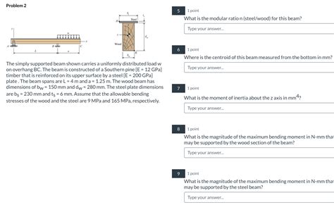 Solved Problem Point What Is The Modular Ratio N Chegg Com