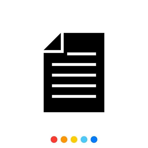 Simple Document Or File Glyph Icon Vector And Illustration 12103991