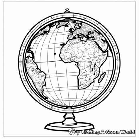 Globe Coloring Pages Free And Printable