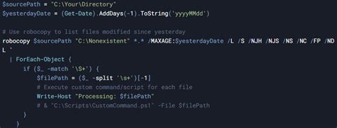 powershell how to efficiently find files modified since yesterday on