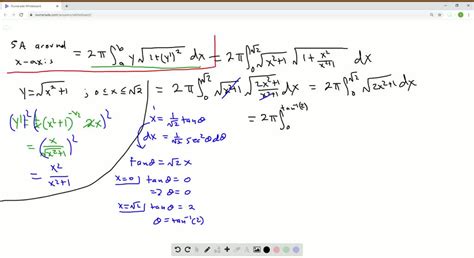 Solved Surface Area The Curve Y √ X 2 1 0 ≤x ≤√ 2 Which Is Part Of