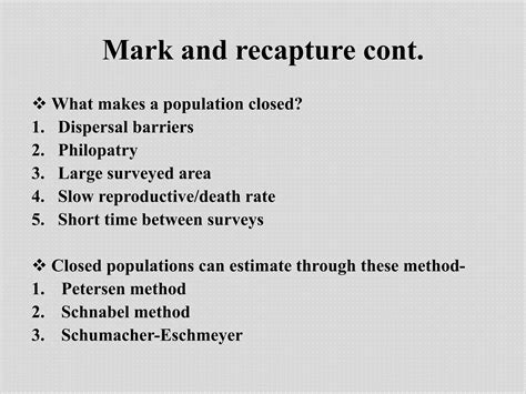 Population Counting Method Line Transect Point Count Mark And