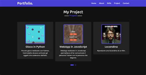 Portfolio Personale Creato In Html Css Js On Behance