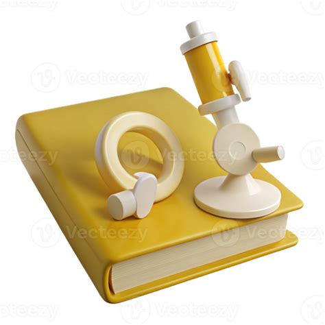 Book Microscope Yellow Knowledge Learning Education Research