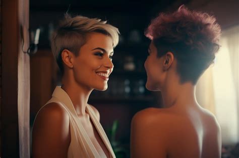 Premium Ai Image Two Girls In Love Look At Each Other The Girls Went