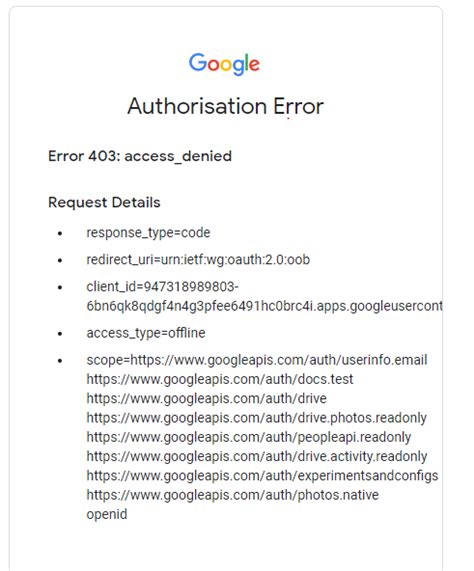 Google Colab Authorization Error To Google Drive Stack Overflow