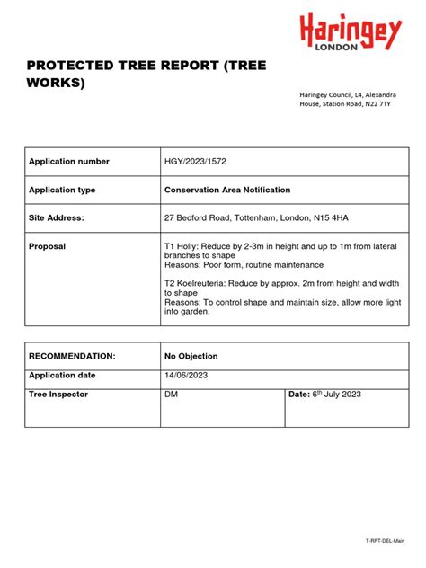 Hgy 1572 Tree Work Report Template Pdf
