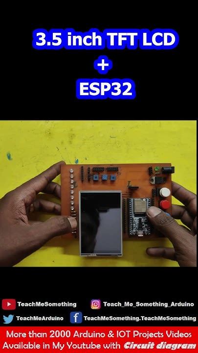 3 5 inch lcd tft lcd with esp32 ili9486 tft lcd 8 bit paralled lcd display arduino youtube