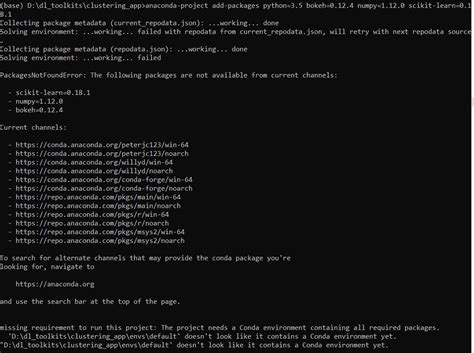 Anaconda Project Add Packages On Windows Not Working Issue Anaconda Platform Anaconda