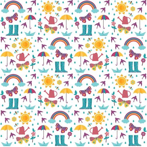 Premium Vector Spring Seamless Pattern