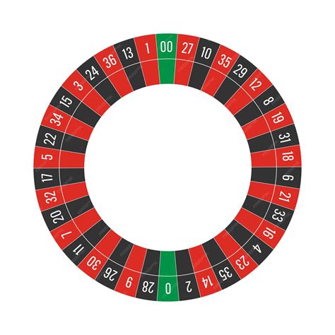 American Roulette Wheel With Double Zero Layout Premium Vector