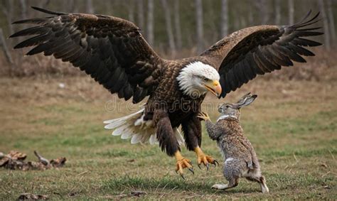 Golden Eagle Hunting Rabbit