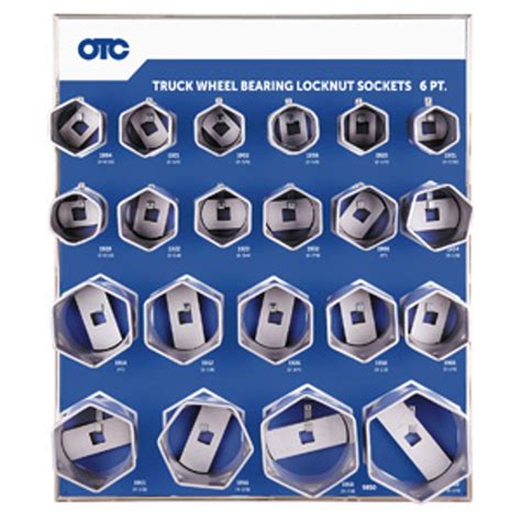 Otc 21 Pc Locknut Socket Display Board Ot9850 Penn Tool Co Inc