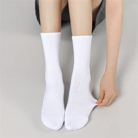 [5켤레세트] 남성 여성 장목 무지 두꺼운 스포츠양말 아이디어스