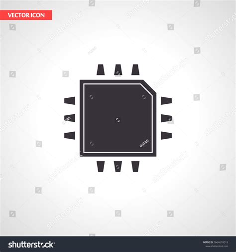Cpu Vector Icon Chip Cpu Vector Stock Vector Royalty Free Shutterstock