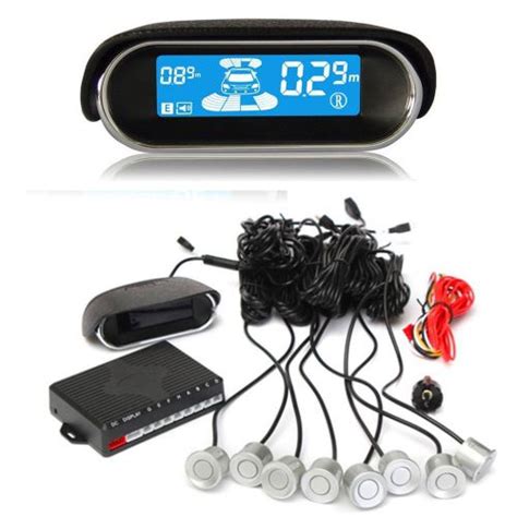 Find New Silver 8 Parking Sensors Led Car Reverse Backup Radar Collision Avoidance In Cn China