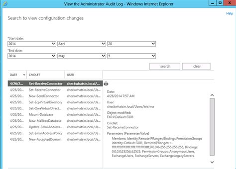 Exchange Administrator Audit Logging