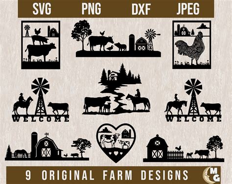 Ranch Scene Silhouette