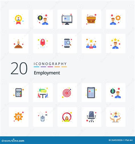 20 Employment Flat Color Icon Pack Like Downgrade Degradation Strategy Career Demotion Job