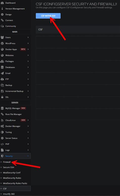Csf Installation Disabled After Cyberpanel Update Firewall Settings Hidden And Installation