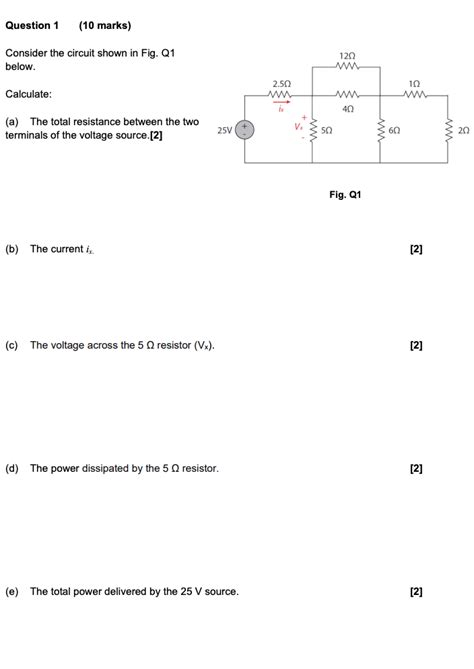Solved Question Marks Consider The Circuit Shown In Chegg