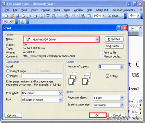 How To Print Doc To Postscript Verypdf Knowledge Base