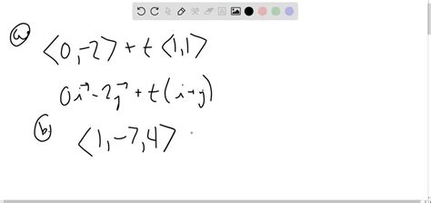 Solved Express The Given Parametric Equations Of A Line Using Bracket