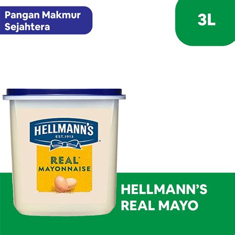 Jual Hellmans Real Mayo Mayonnaise Tube Toples 3 L Shopee Indonesia