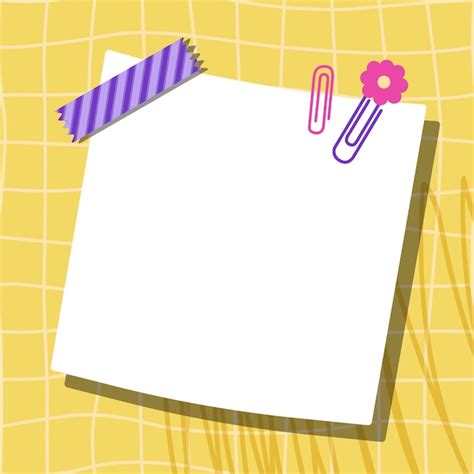 Premium Vector Groovy Cards For Notes On A Yellow Checkered