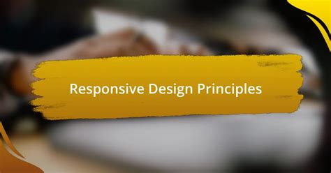 Responsive Design Principles Quiz Sg