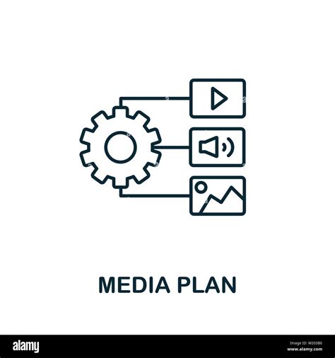 Media Plan Outline Icon Thin Line Concept Element From Content Icons Collection Creative Media