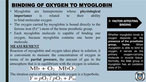 Role Of Co Ordination Chemistry In Myoglobin Chemistry Myoglobin Ppt