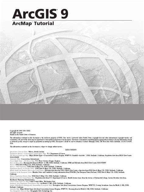 Arcmap Tutorial Pdf Arc Gis Esri