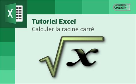 tutoriel excel comment calculer la racine carré tutoriel excel