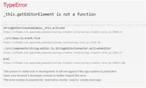 React An Exception Is Raised In Strict Mode · Issue 4595 · Surveyjs